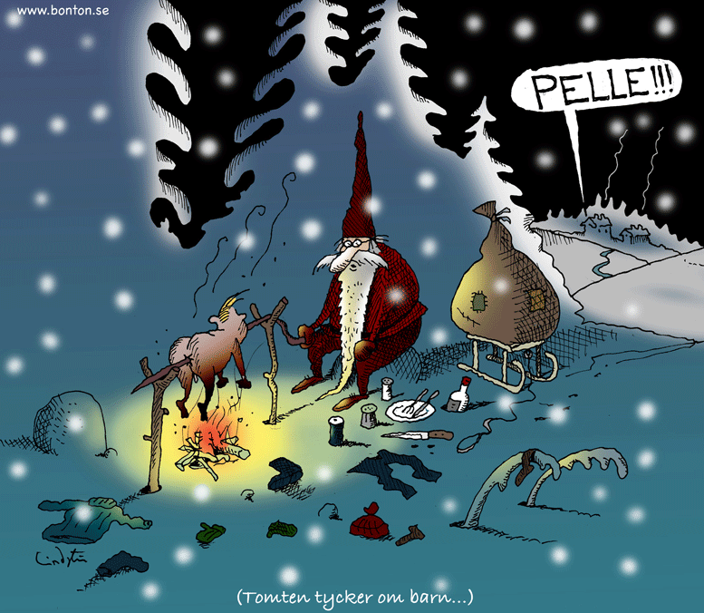 Tomten tycker om barn – Petterssons gör Sverige lagom!