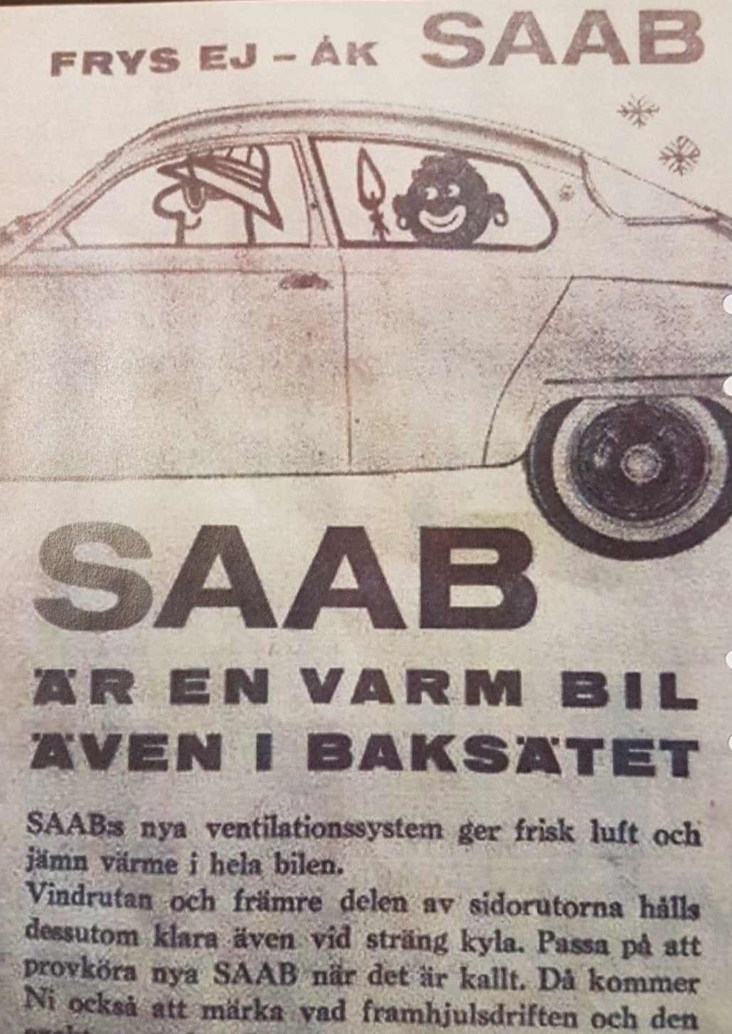 SAAB, en värmande bil – Petterssons gör Sverige lagom!