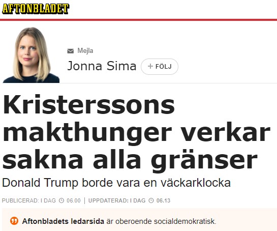 Socialdemokraternas makthunger saknar gränser – Petterssons gör Sverige ...