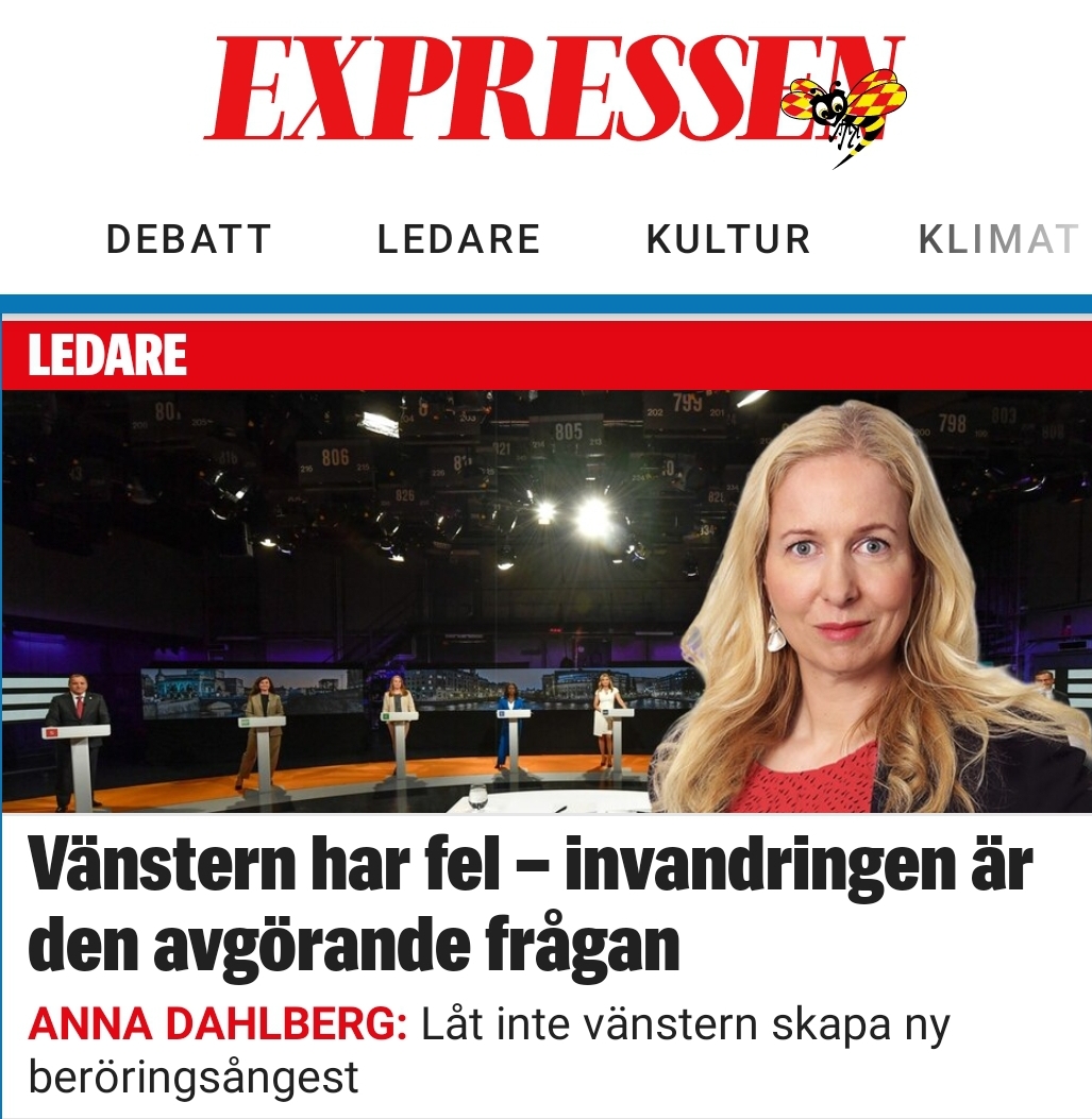 Vänstern har fel – invandring är den avgörande frågan kommer Anna ...