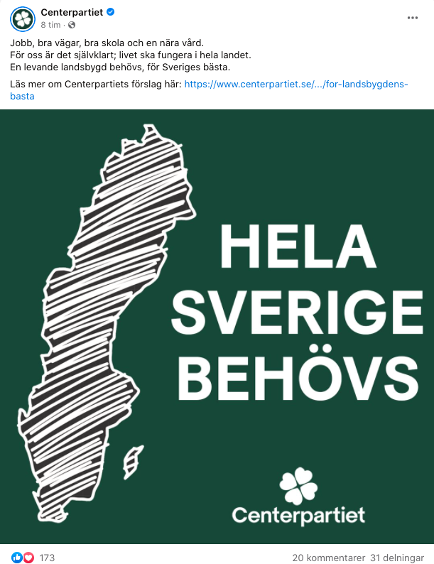 Hela Sverige utom Öland behövs – Petterssons gör Sverige lagom!