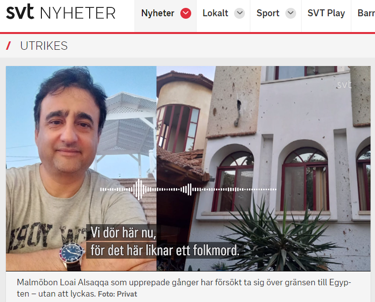 Malmöbon Loai Alsaqqa fast i Gaza – Petterssons gör Sverige lagom!