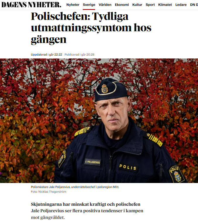 Polischefen menar att gängen visar utmattningssymtom – Petterssons gör ...